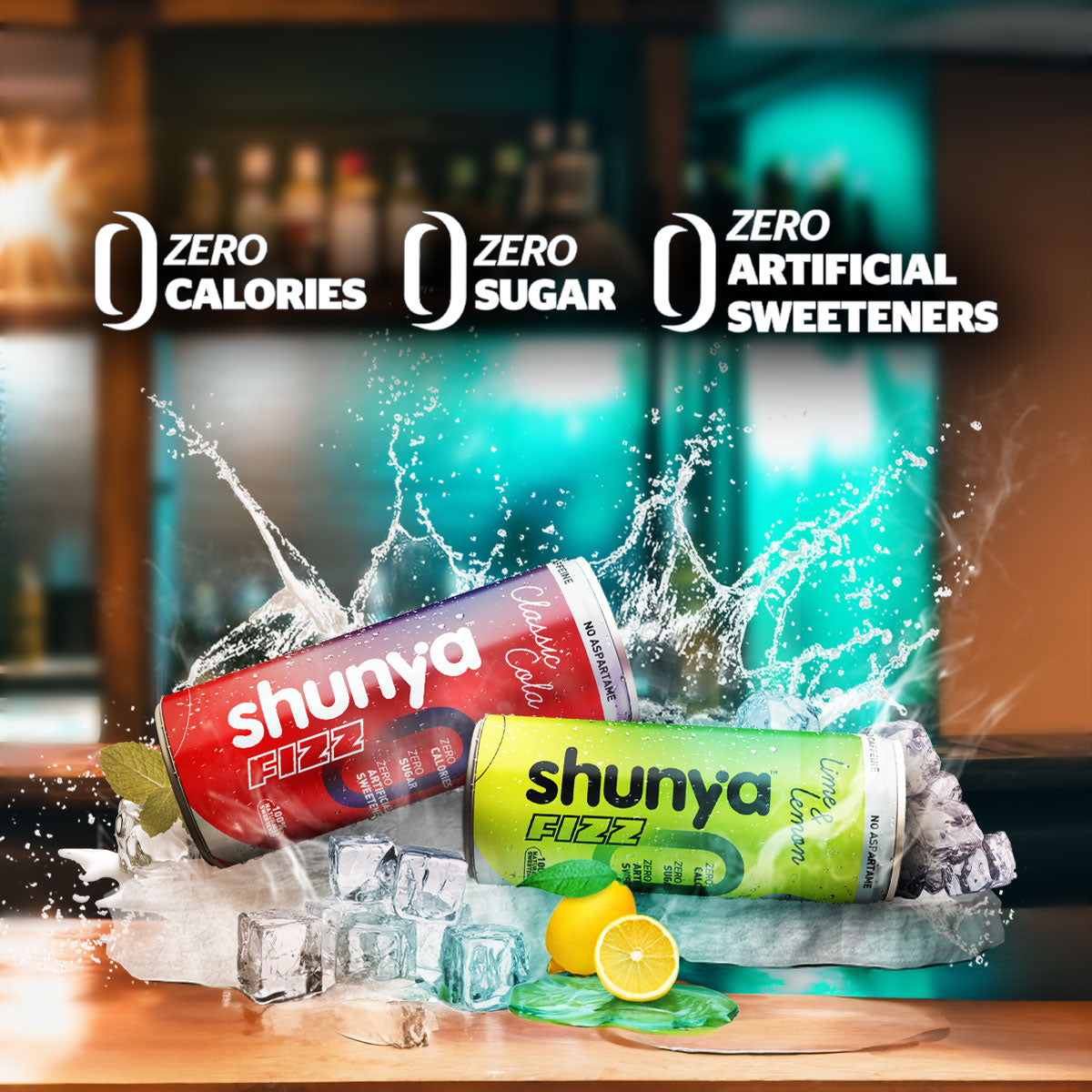Shunya Fizz Combo - Classic Cola and Lime & Lemon – DRINKSHUNYA