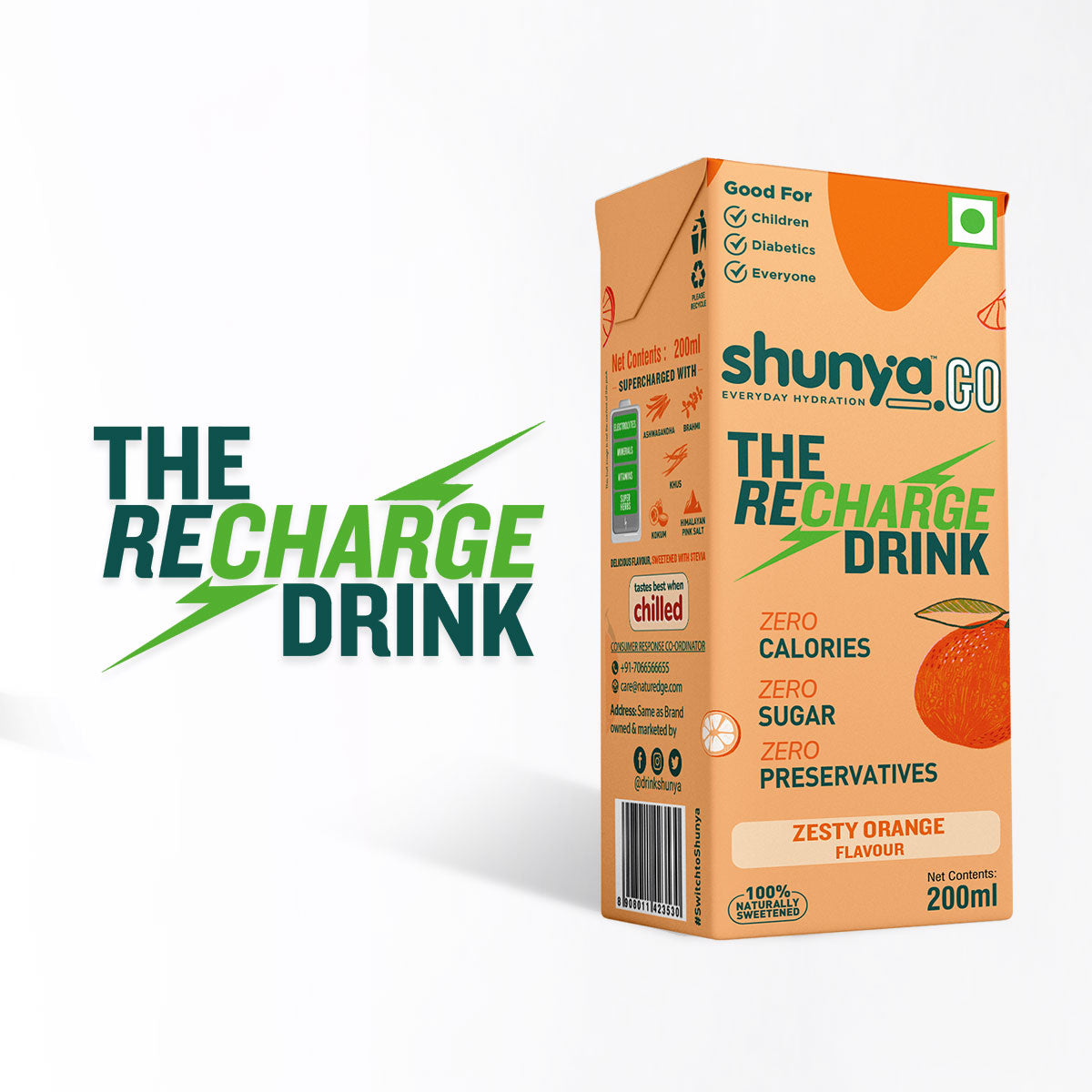 Shunya GO Zesty Orange - Tetra Pack – DRINKSHUNYA